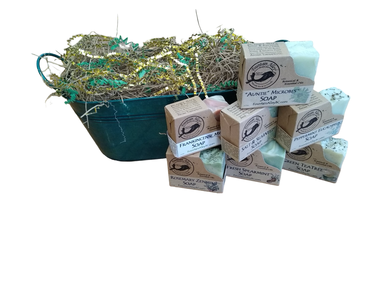 Bucket of Green Soaps – Fountain Alley BodyCare